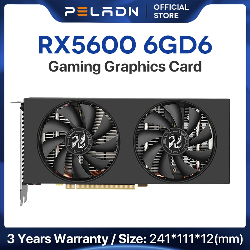 PELADN-New-Radeon-RX5600-Graphic-Card-GDDR6-6GB-Gaming-Computer-GPU-AMD ...