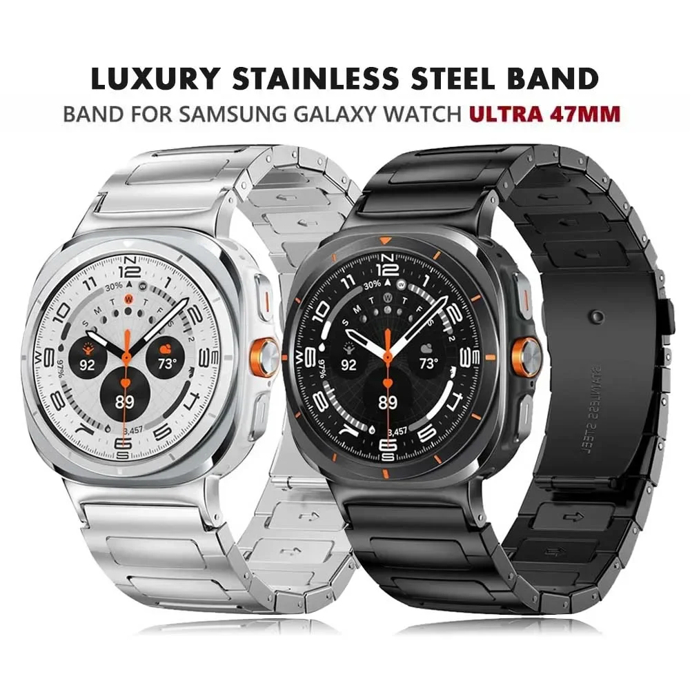 Luxury-Metal-Band-For-Samsung-Galaxy-Watch-Ultra-47mm-Stainless-Steel ...