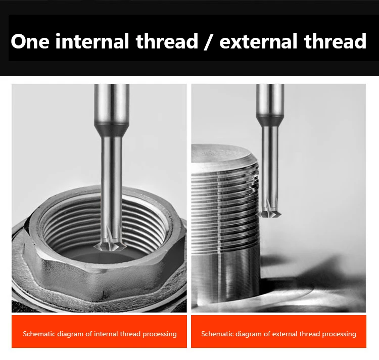 1pcs Cnc Hrc 60 Degree Carbide Single Tooth Thread Milling M1 M1.2 M1.4 ...