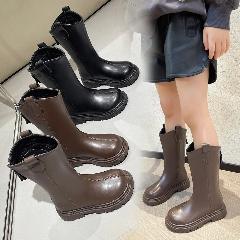 2025 Autumn and Spring Fashion Girls' Long Boots Stylish and ...