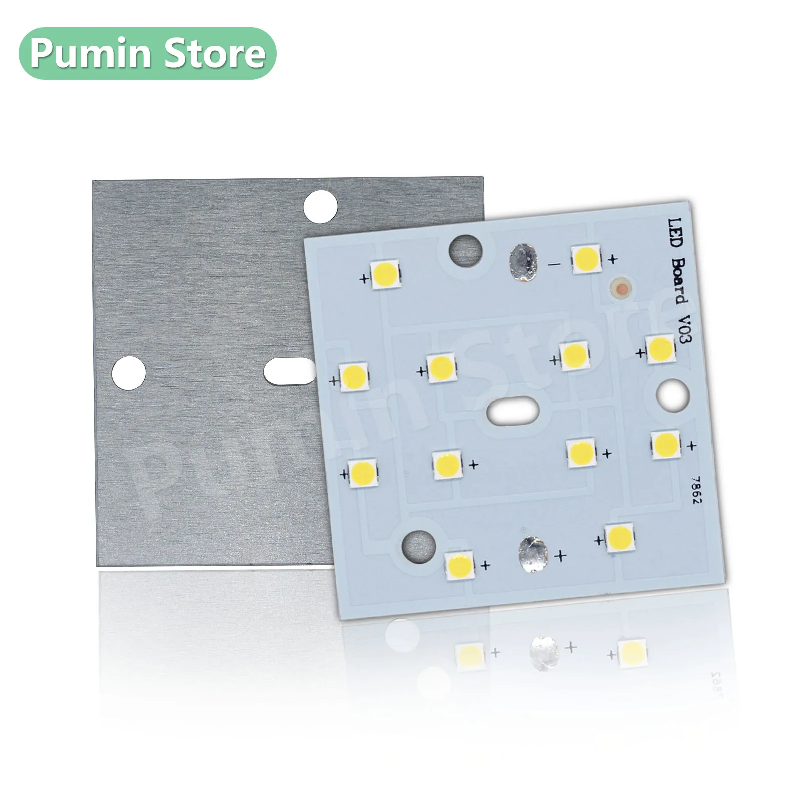 LED 24v lights Night Light square 12Beads White 8W White 5500k Aluminum ...