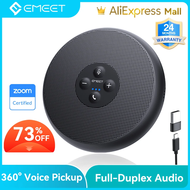 USB Speakerphone M1A 360° Voice Pickup EMEET USB Speaker and Microphone ...