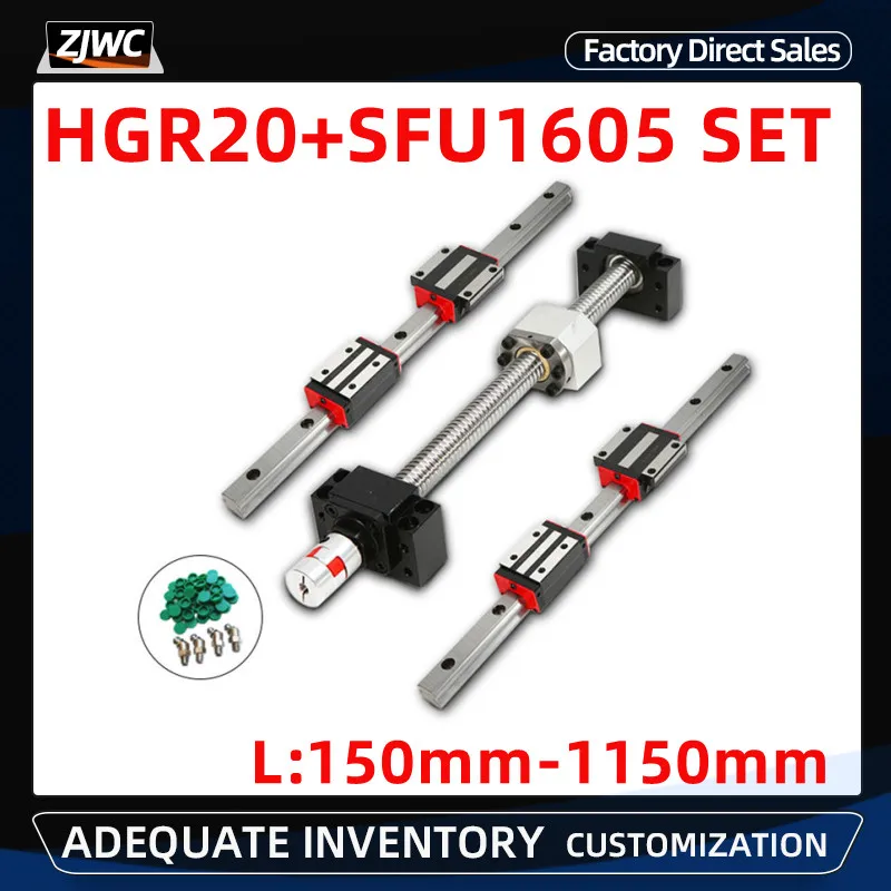 hgr20 linear guide and sfu1605 ballscrew | Hgr20 Sfu1605 Sets Ballscrew ...