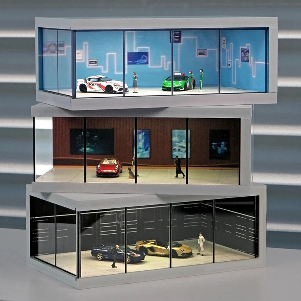 1-64-Scale-Simulate-Miniature-Scene-Model-Car-Model-Showroom-Exhibition ...