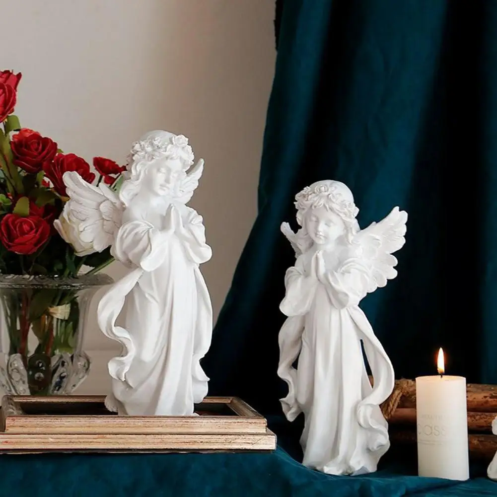 White Rose Praying Hands Angels