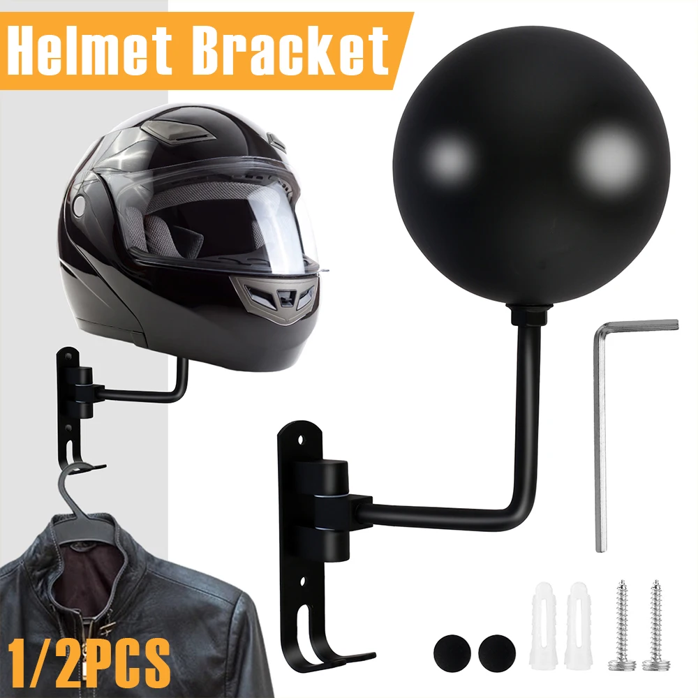 Motorcycle-Helmet-Rack-Stain-Steel-Double-Hook-Helmet-Hanger-180 ...
