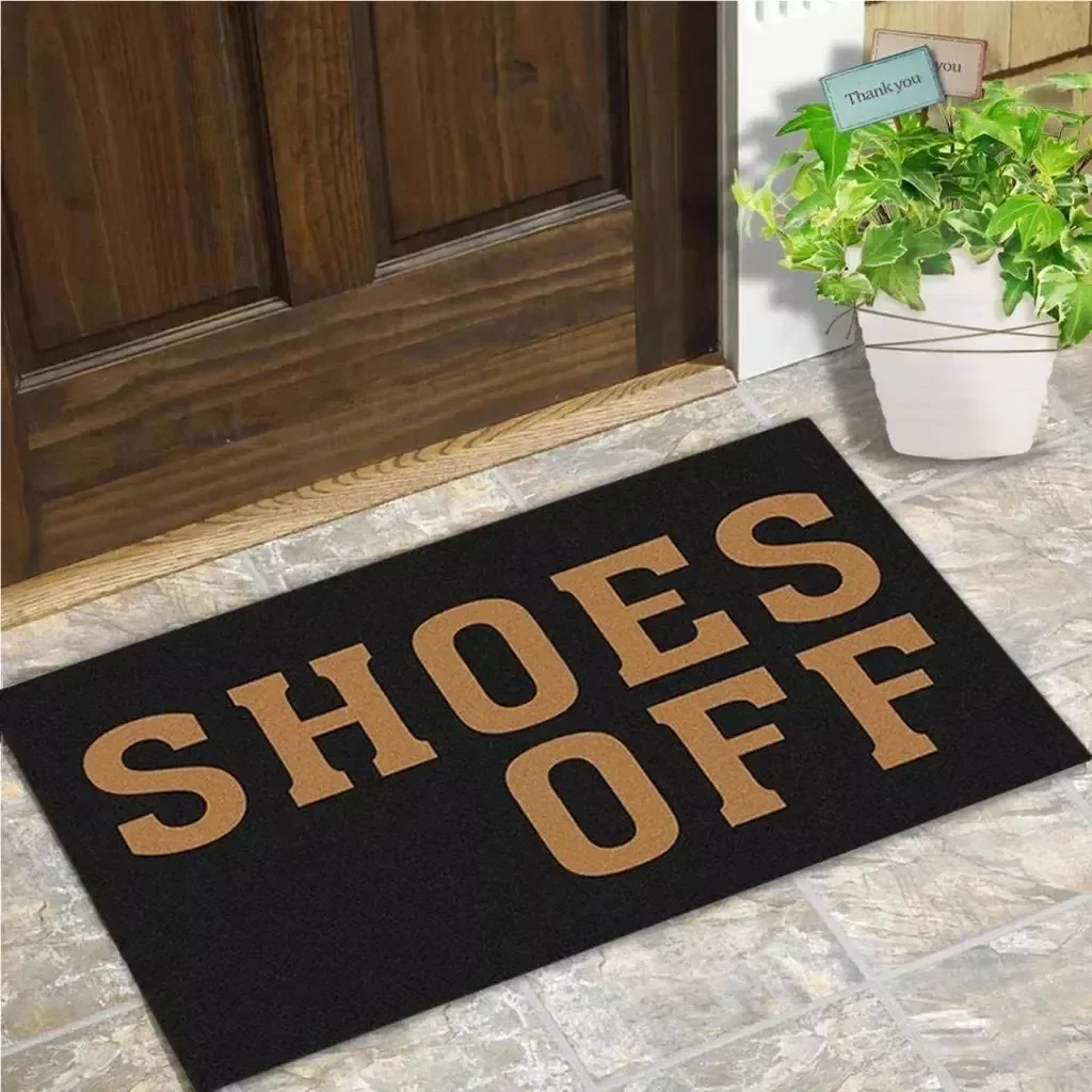 Doormat Funny Entrance Floor Mat Shoes Off Indoor Decorative Doormat ...