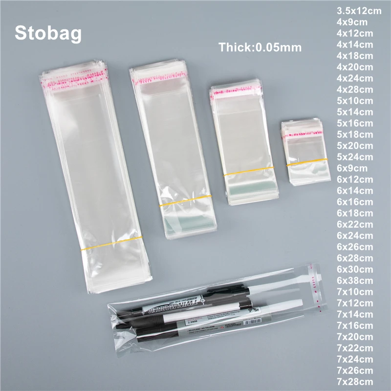 Stobag Opp Poly Plastic Transparent Self Adhensive Bags Cellophane Jewelry Gift Candy Packaging ...