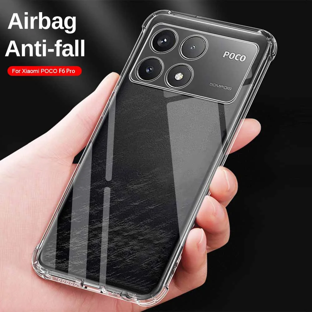 PocoF6Pro-case-clear-transparent-shockproof-soft-silicone-phone-cover ...