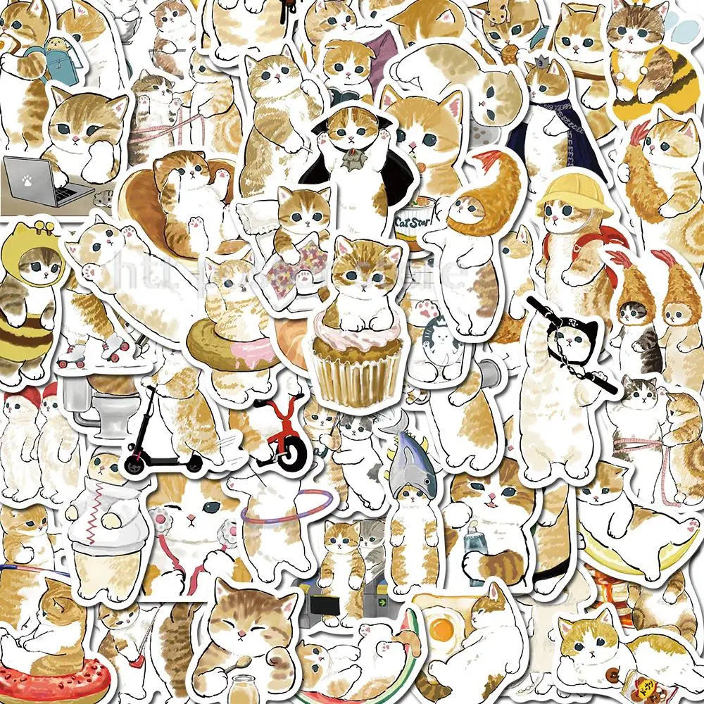 64 pçs/lote gato bonito decorativo doce casa gato adesivos para ...