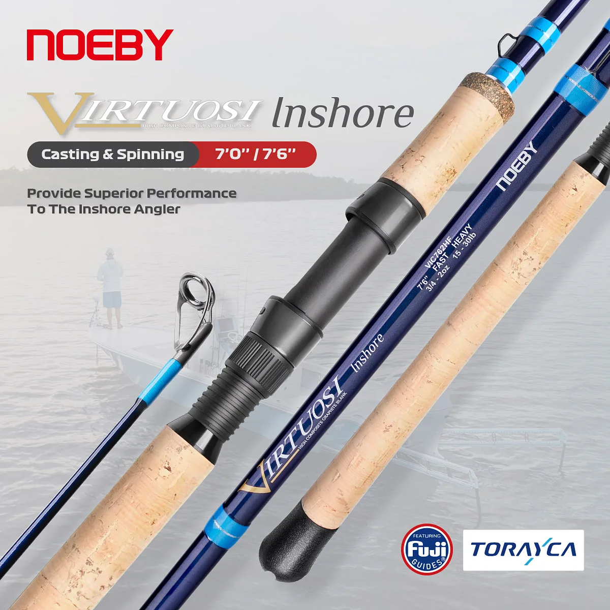 Noeby-Virtuosi-Inshore-Fishing-Rod-2-13m-2-29m-Casting-Spinning-Toray ...