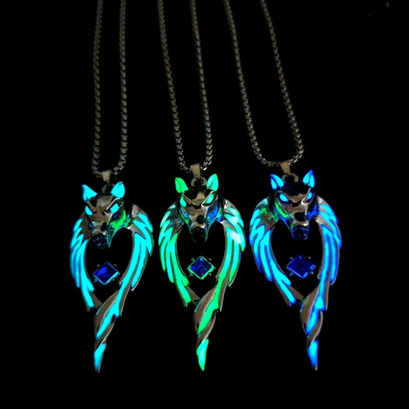 Collares-con-colgante-de-lobo-para-hombres-cadena-de-su-ter-de-Animal ...