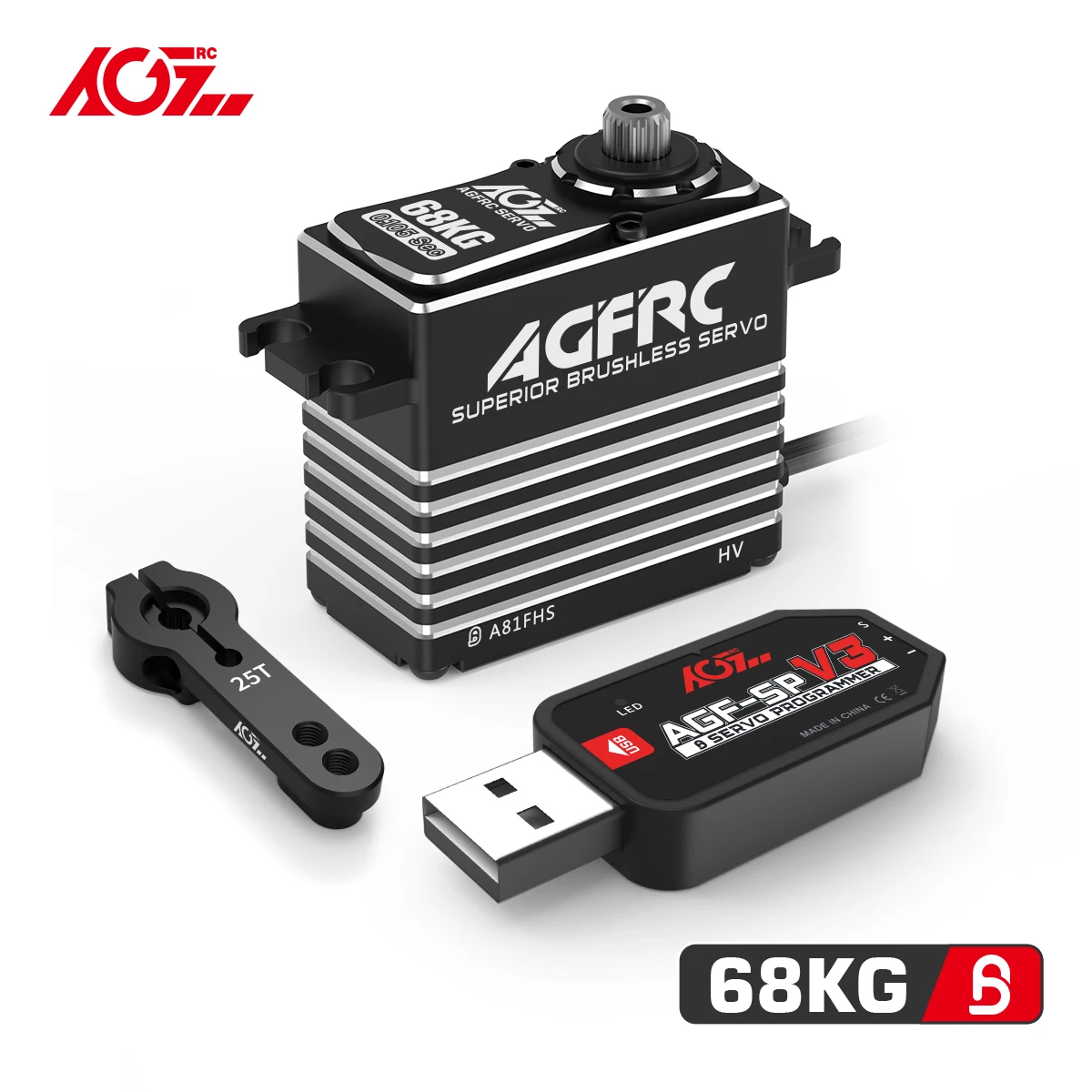 AGFRC-Programmable-Servo-A81FHS-68KG-Monster-Torque-Digital-Brushless ...