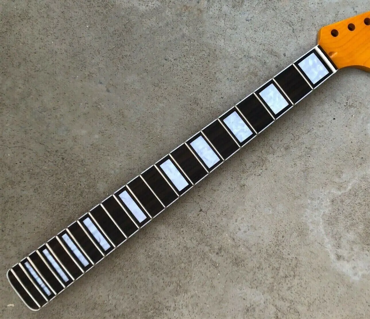 Maple Guitar neck 22 frets 24 inch Rosewood fingerboard, Block Inlay ...