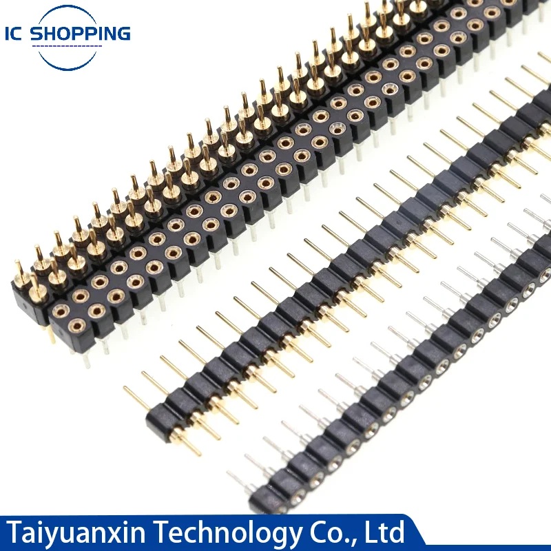 10PCS-2-54mm-Round-Hole-Female-Connector-Round-Connector-Single-Row ...