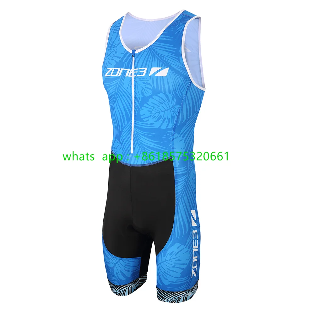 Zone3 Triathlon Clothing Sleeveless Skinsuit Men Cycling Jersey Bicycle ...