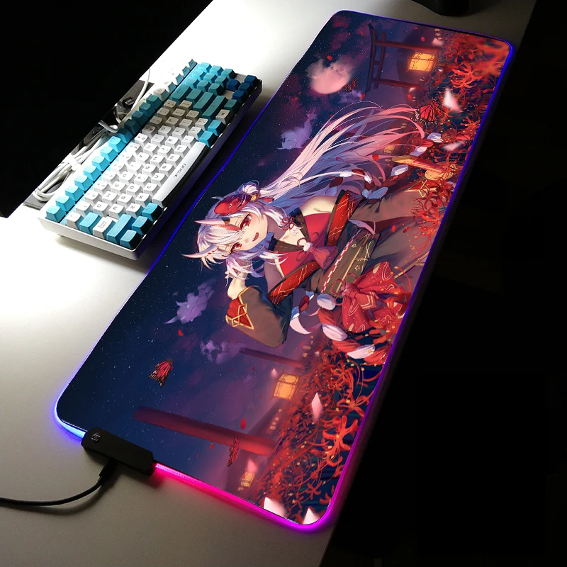 Mouse Pad Print Nakiri Ayame Desktop Mat Hololive Mousepad Anime Rgb ...