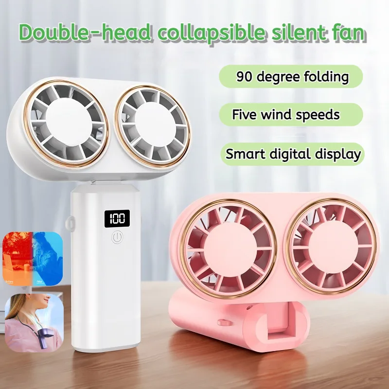 Digital-Display-Handheld-Fan-Portable-Rechargeable-Electric-Mini-Fan ...