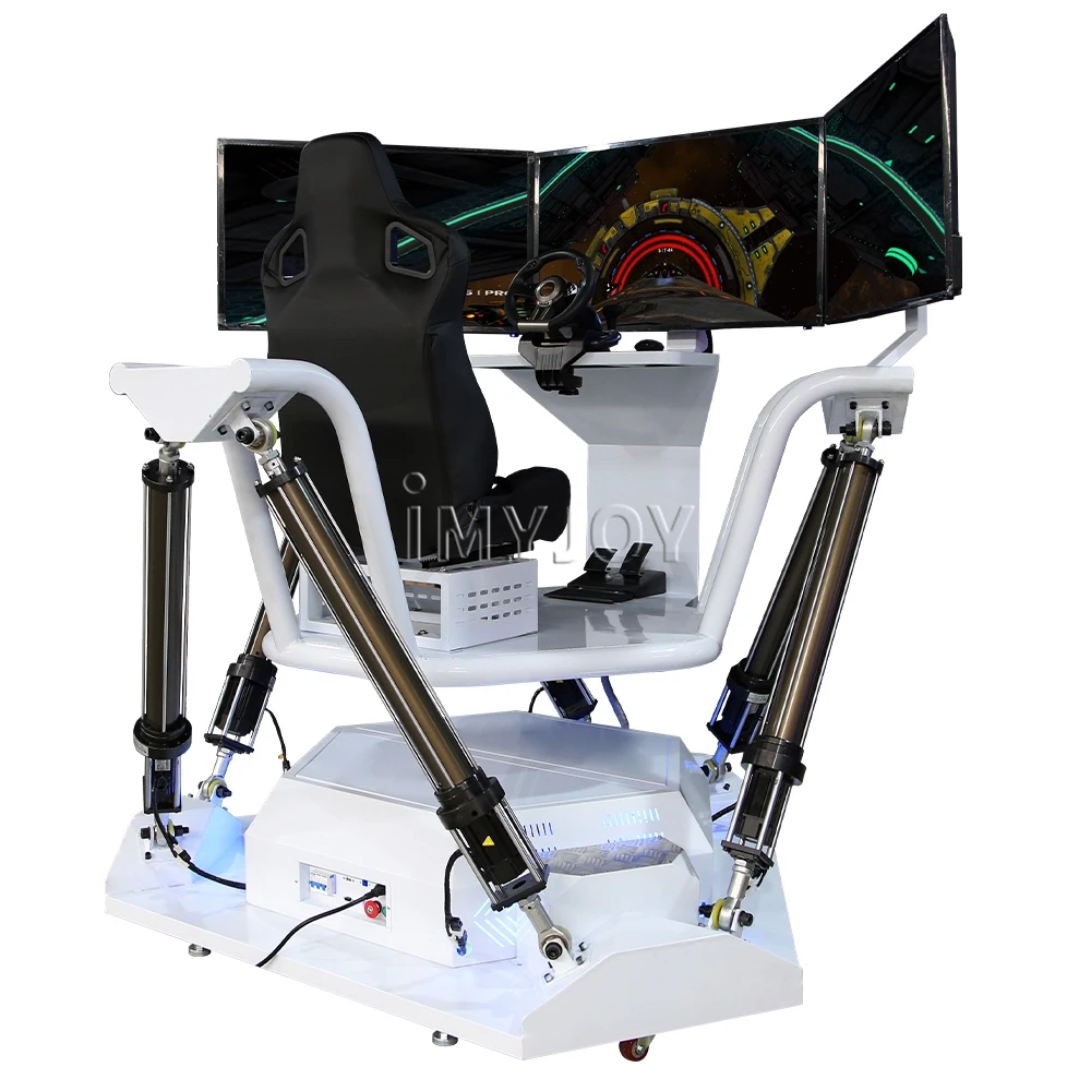 High quality vr gaming china motion simulator 6 dof 3 screen 3d 9d ...