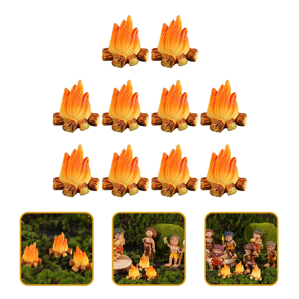 10Pcs-Cardboard-Flame-Torch-Fake-Flame-Paper-Artificial-Bonfire-Resin ...