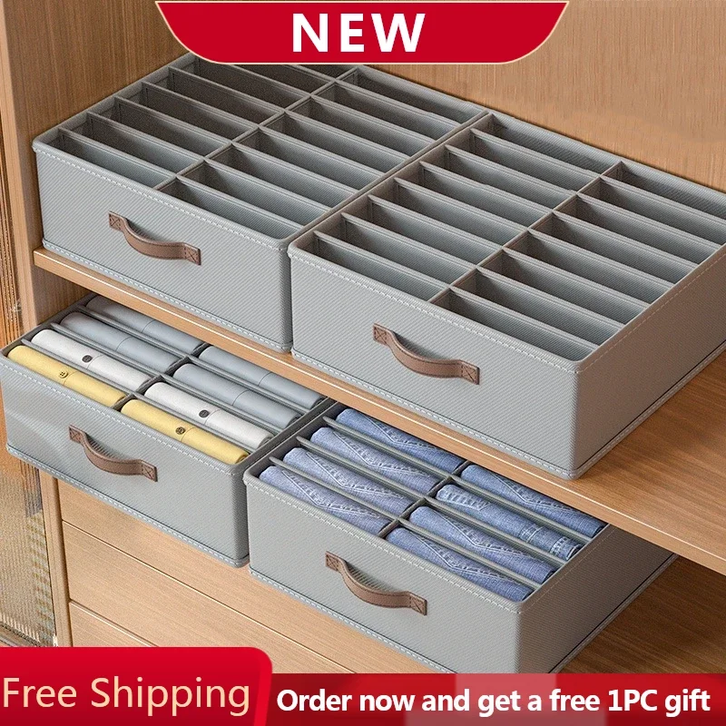 Compartment-Clothes-Storage-Box-Organizer-Trousers-Jeans-Organizer ...