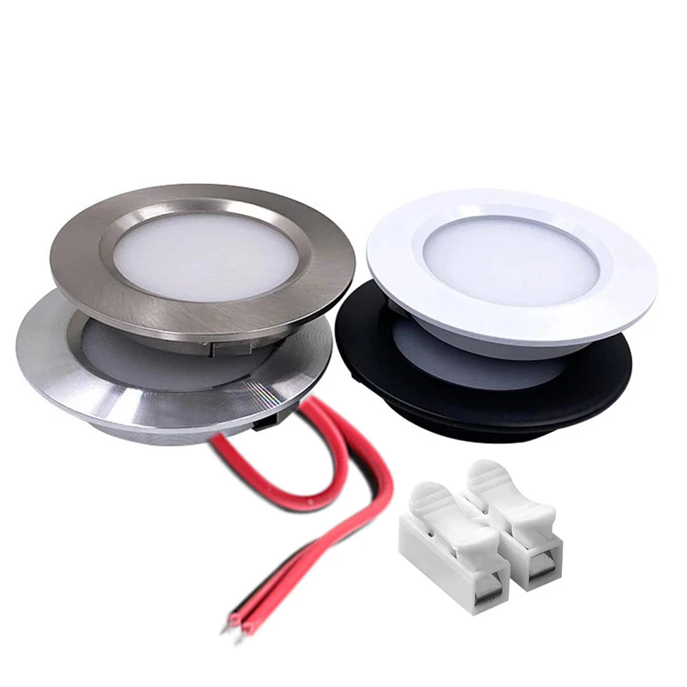 12V-24V-Slim-LED-Cabinet-Light-3W-Ultra-thin-14mm-2-Recessed-Ceiling ...