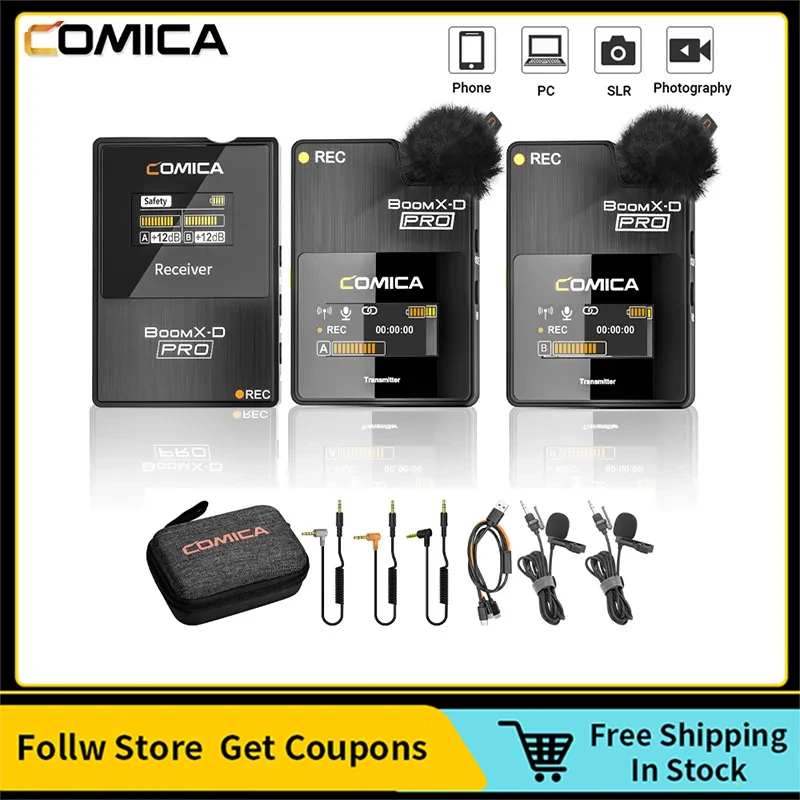 Comica-Boomx-d-Pro-Wireless-Microphone-2-4G-Wireless-Lapel-Mic-For ...
