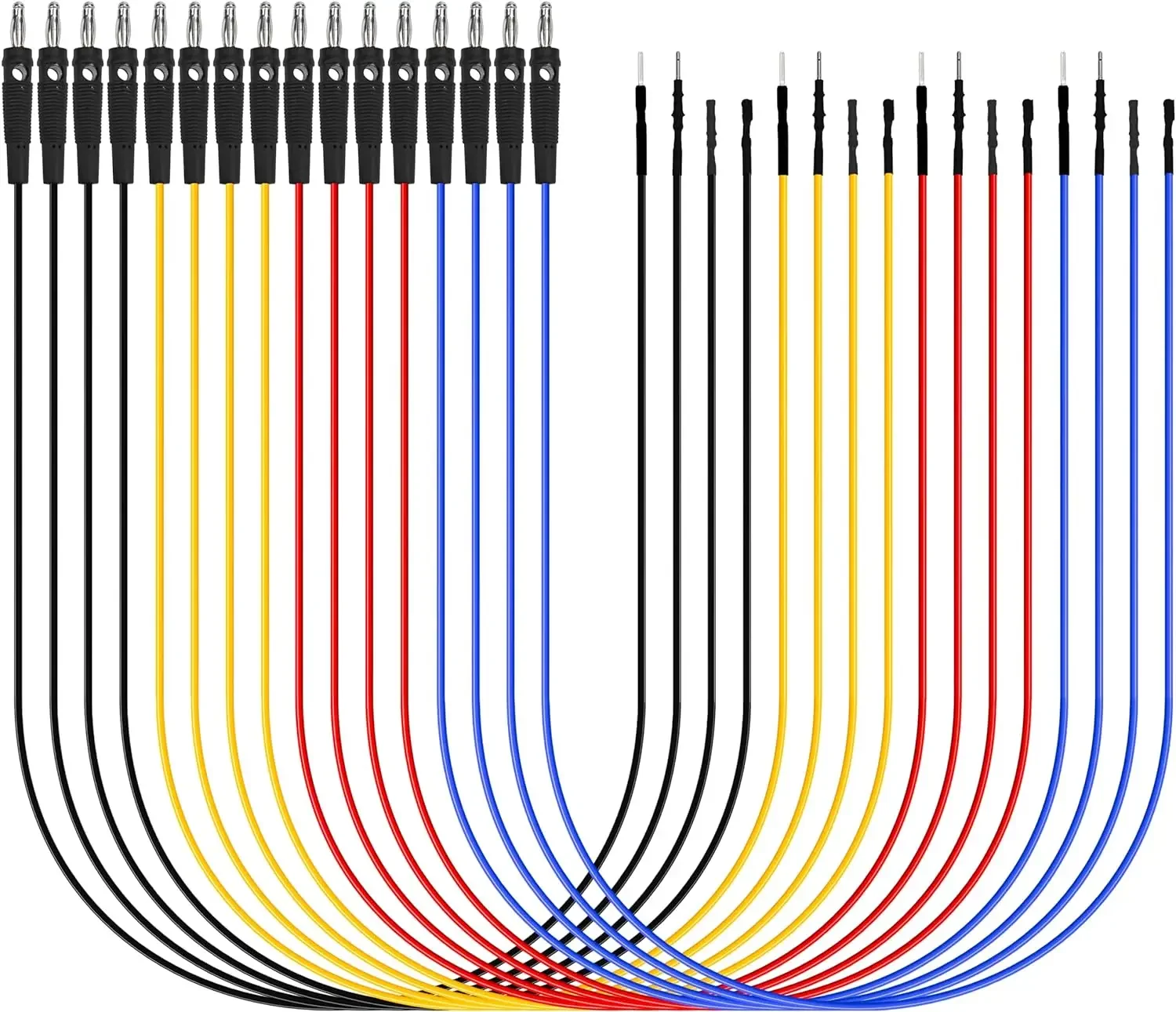Banana Plug Jumper Wires Kit, 16pcs 4mm Stackable Breadboard Jumper ...
