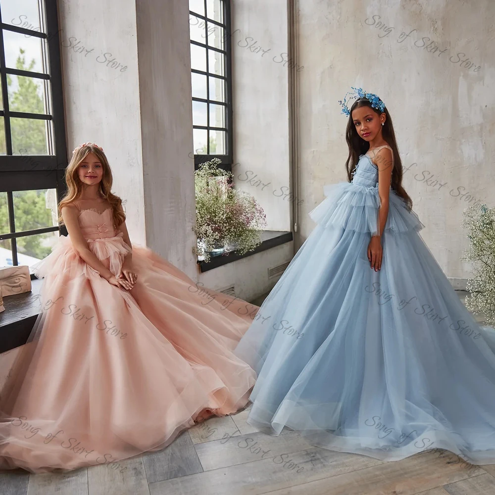 Blue Princess Dresses For Girls