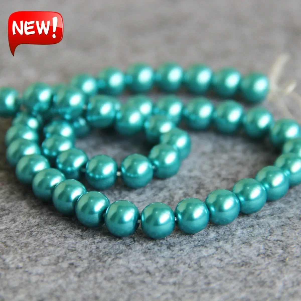8mm-Round-Light-Blue-Shell-Pearl-Loose-Beads-SeaShell-DIY-Gifts-for ...