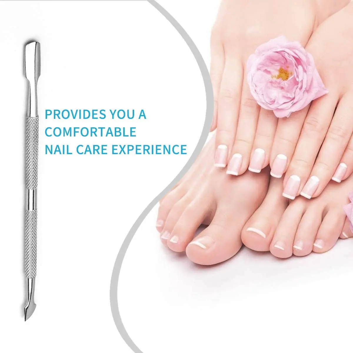 Double Head Cuticle Pusher Gel Nail Removal Tool Nail Dirt Cleaning ...