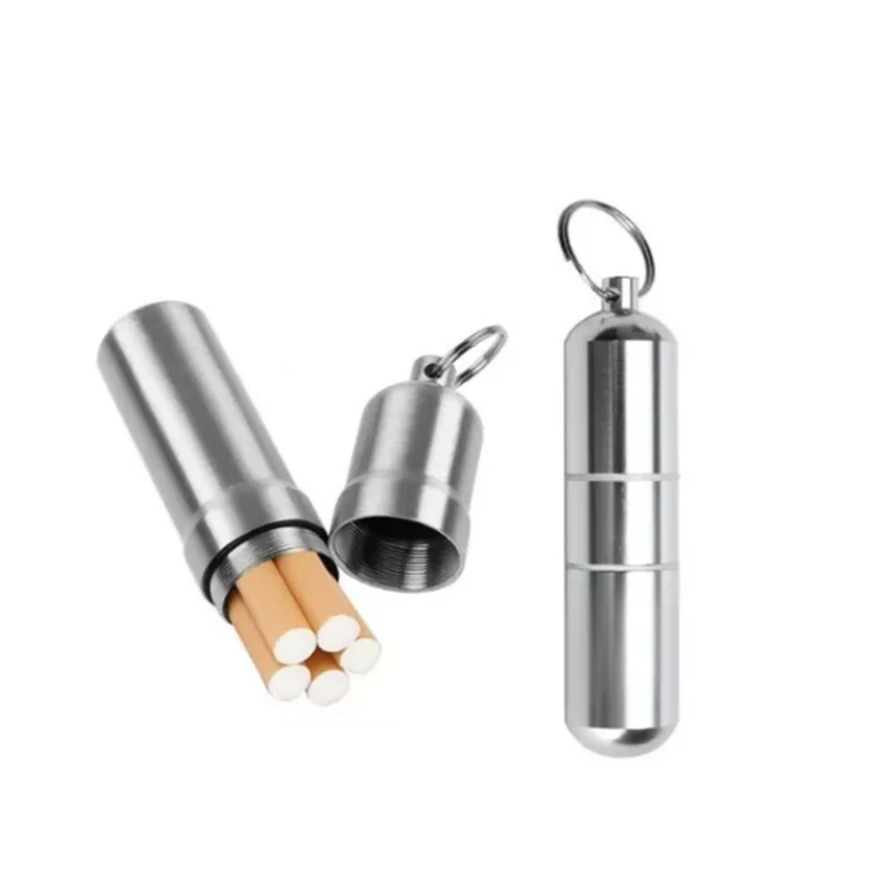 Silver-Aluminum-Alloy-Cigarette-Box-Waterproof-Cigarete-Case-Pill ...