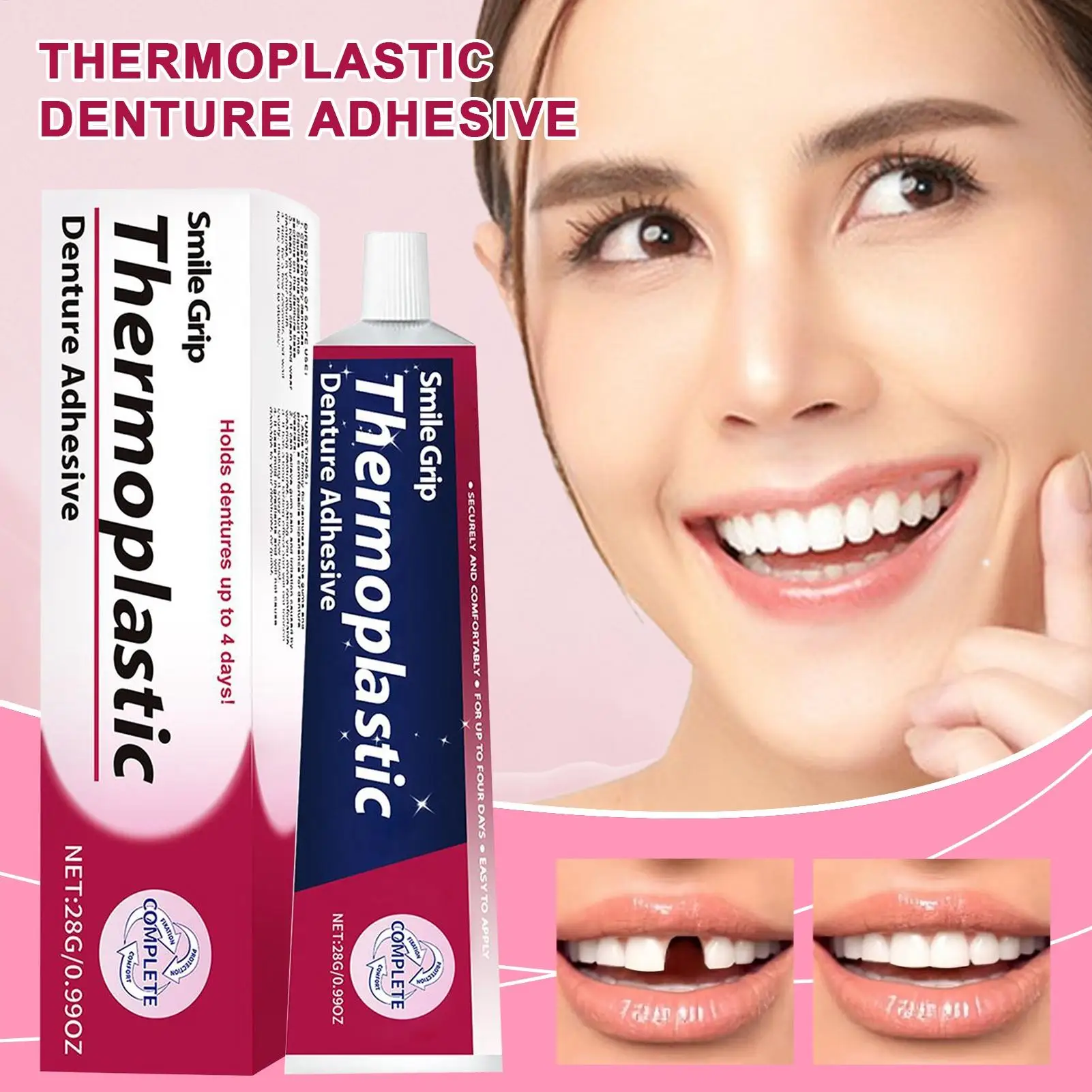 Thermoplastic Denture Silicone Restoration Kit Quick-drying Long ...