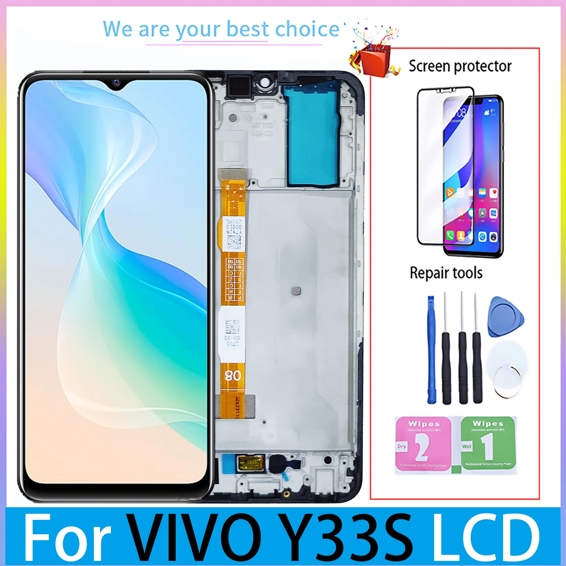 6-58-For-VIVO-Y33S-LCD-Display-With-Frame-Screen-Touch-V2109-Panel ...