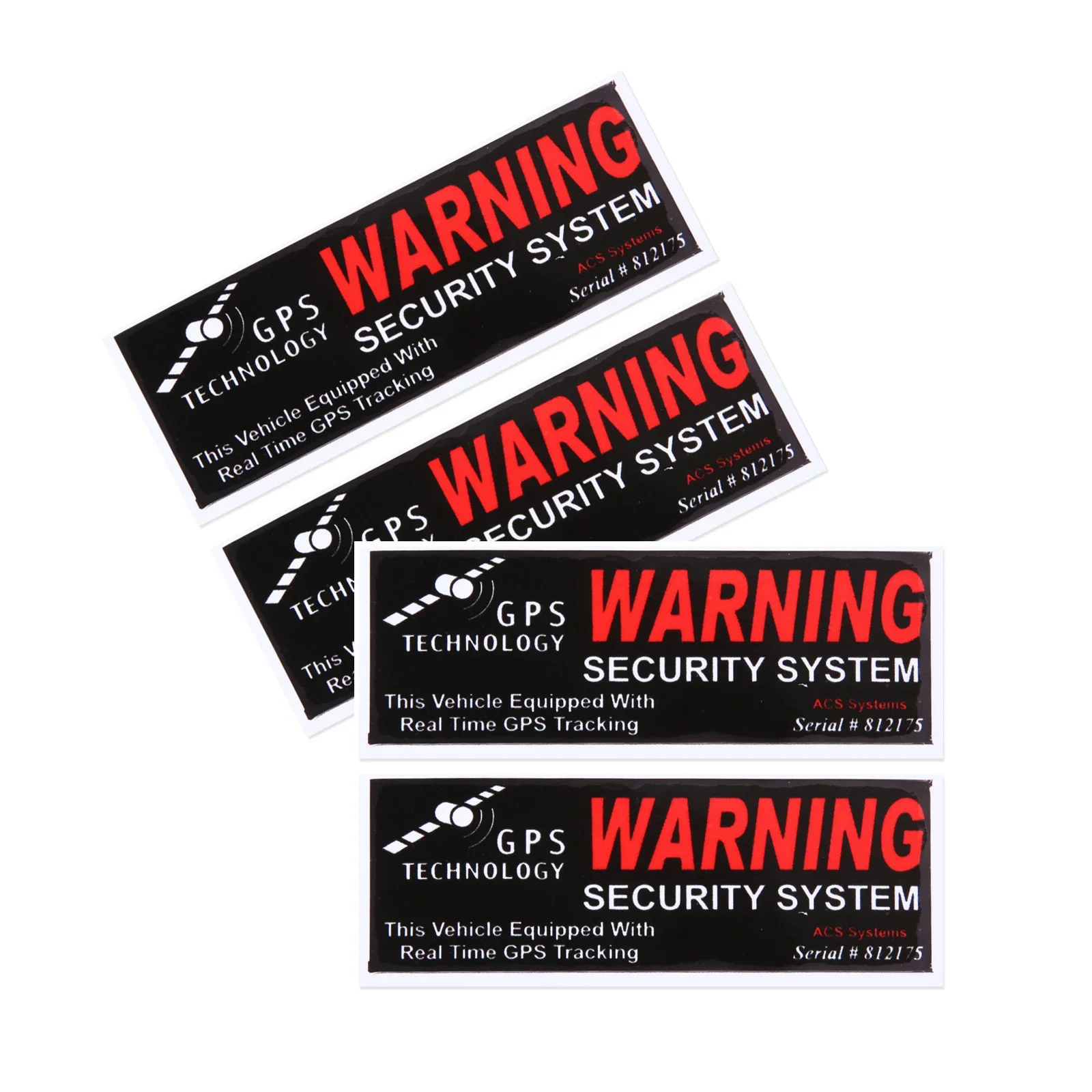 4Pcs-Gps-Warning-Security-System-Car-Sticker-Personalized-Decal-Truck ...