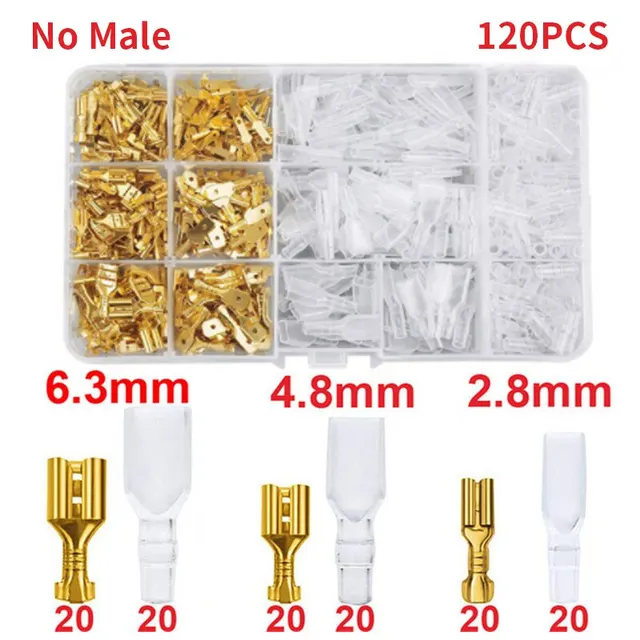 Cold Pressed Reed Terminals 2.8/4.8/6.3mm Insulated Male And Female ...