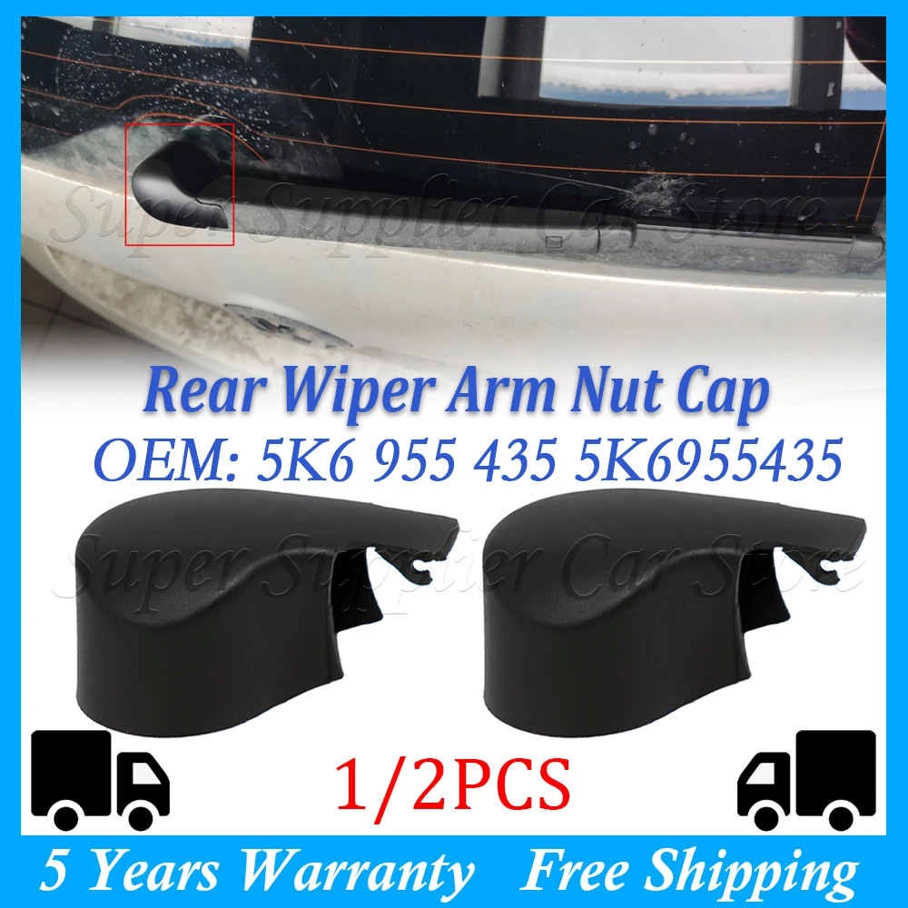 Set of 1/2 Car Rear Windshield Window Wiper Arm Rocker Bolt Cap Cover ...