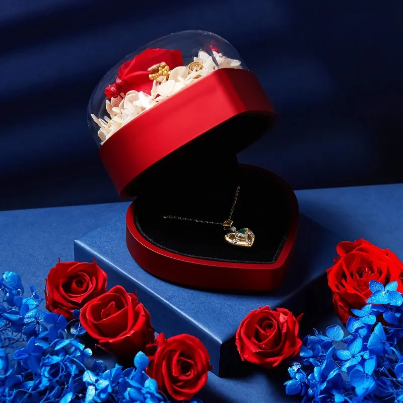 Surpresa-Caixa-De-Presente-Em-Forma-De-Cora-o-Eterna-Rosa-para-Namorada ...