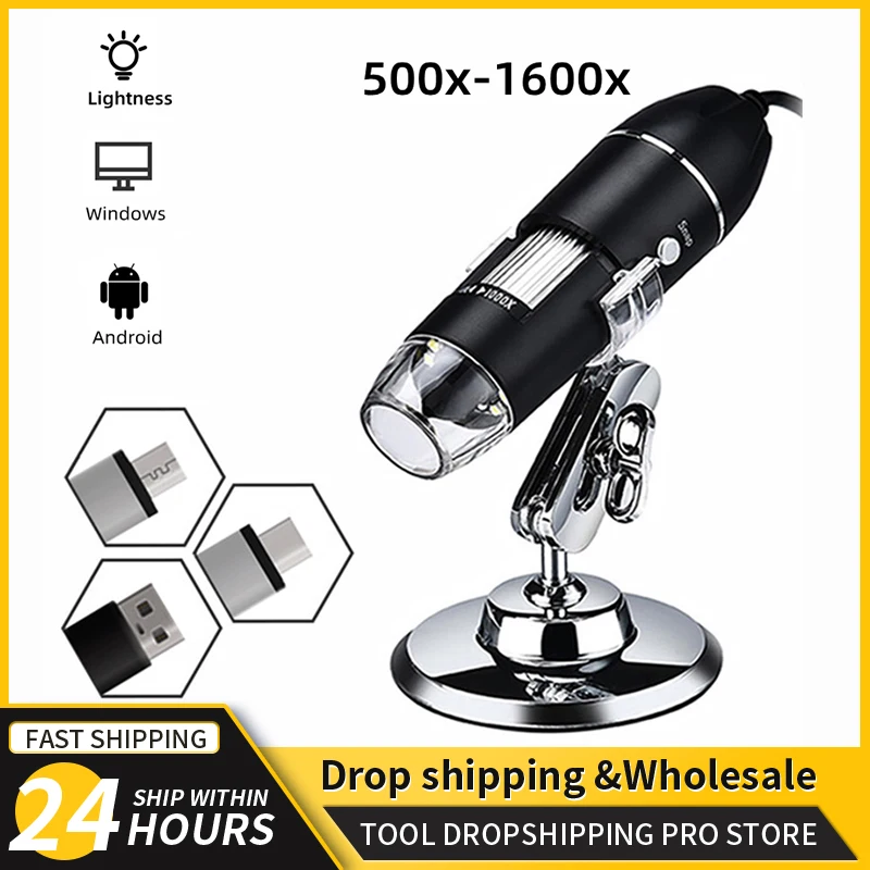1600X-Digital-Microscope-Camera-3in1-Type-C-USB-Portable-Electronic ...