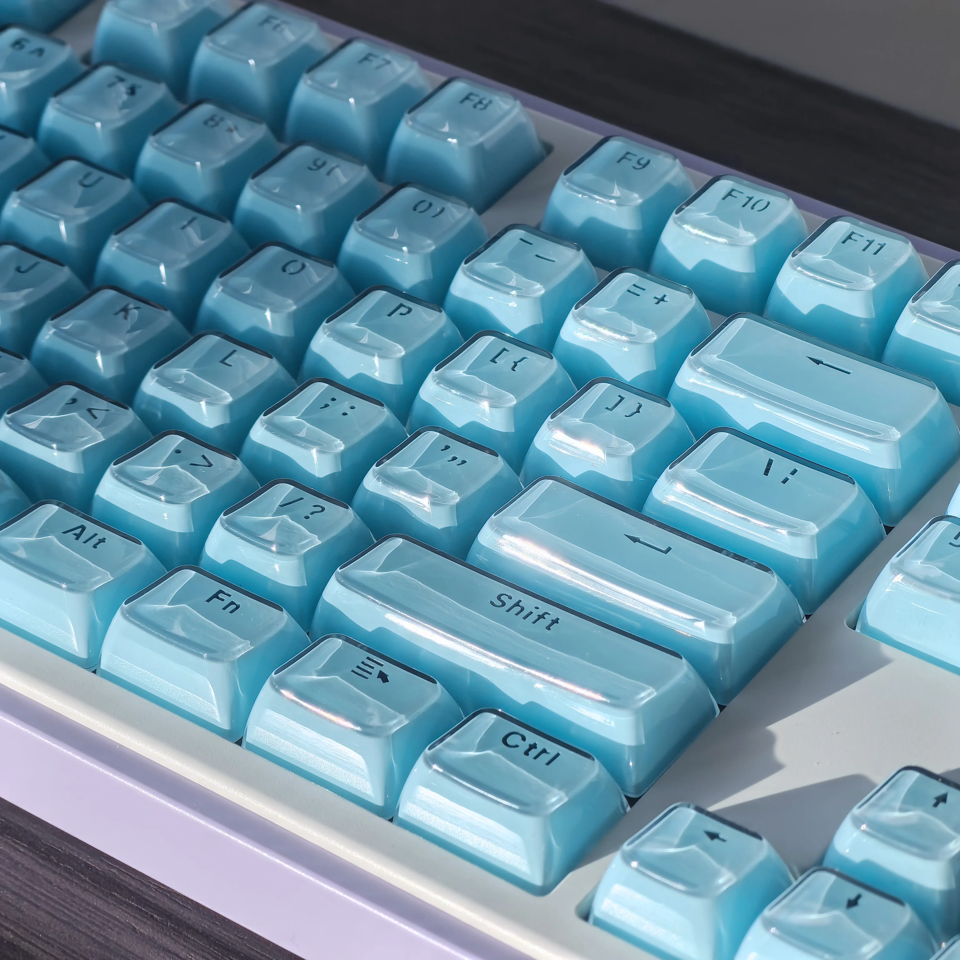 Jelly-Keycap-Set-Translucent-White-Blue-Pc-Abs-Keycap-For-Mechanical ...