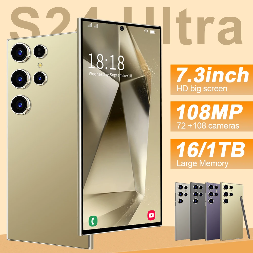 Global-Version-S24-Ultra-Smartphone-5G-7-3-HD-Full-Screen-6800mAh ...
