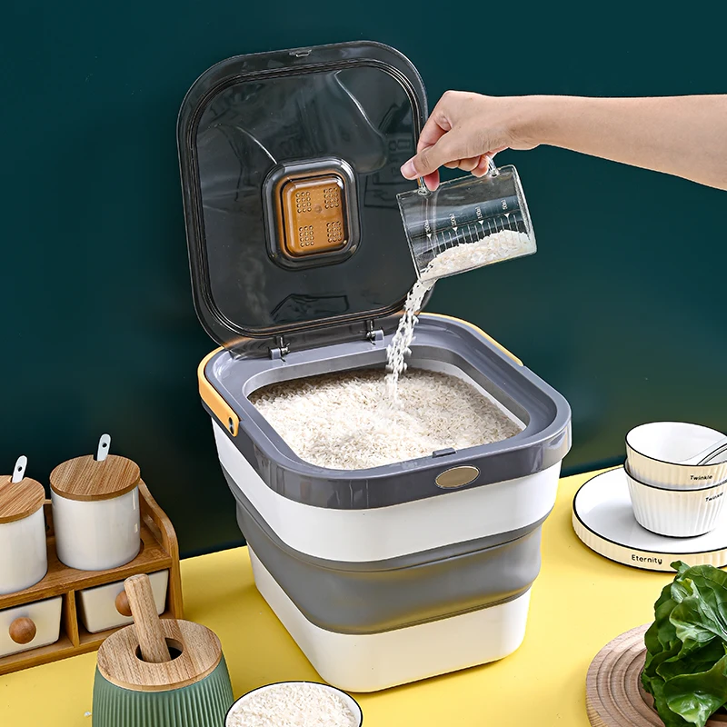 Foldable Grain Container Box High Quality Household Kitchen PP&PET 13L ...