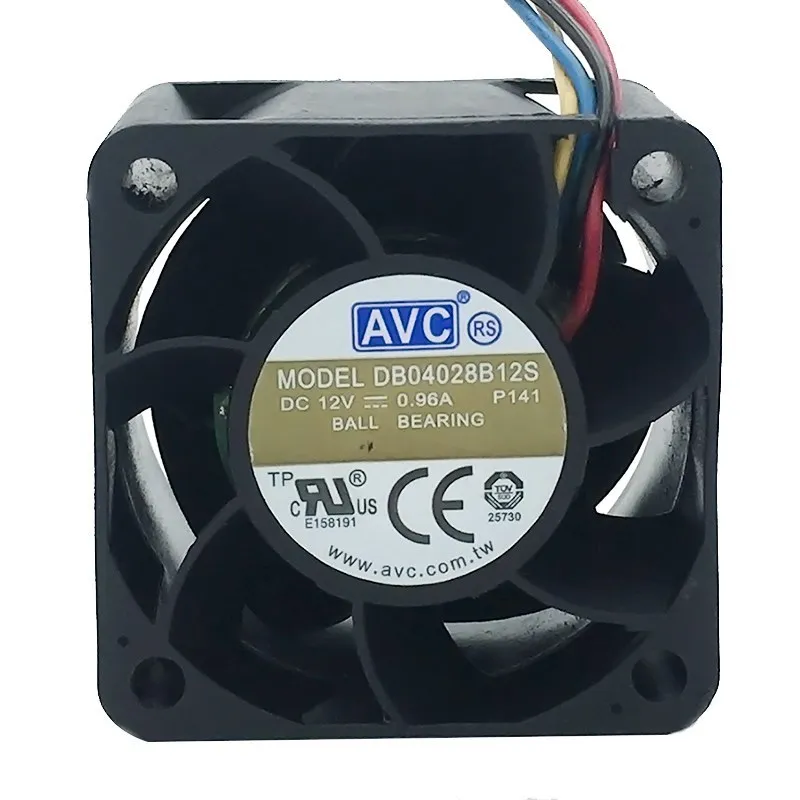 New-DB04028B12S-12V-0-96A-4CM-40mm-4028-4-wires-server-cooling-fan ...