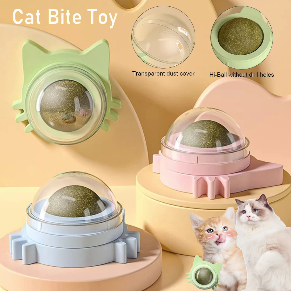 Natural-Catnip-Cat-Rotatable-Catnip-Wall-Ball-Toys-Licking-Snacks-Ball-Teeth-Cleaning-Promote ...