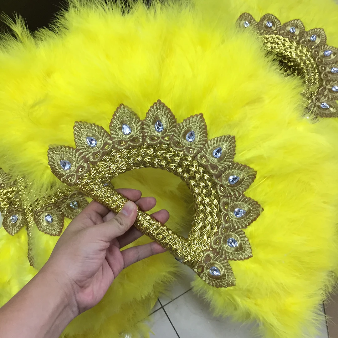 Big-Size-Design-African-Orange-Feather-Fan-Ladies-Wedding-Feather-Fan ...