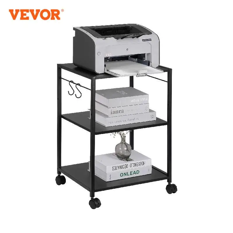 VEVOR-3-Tiers-Printer-Stand-420-x-350-x-600-mm-Rolling-Cart-with ...