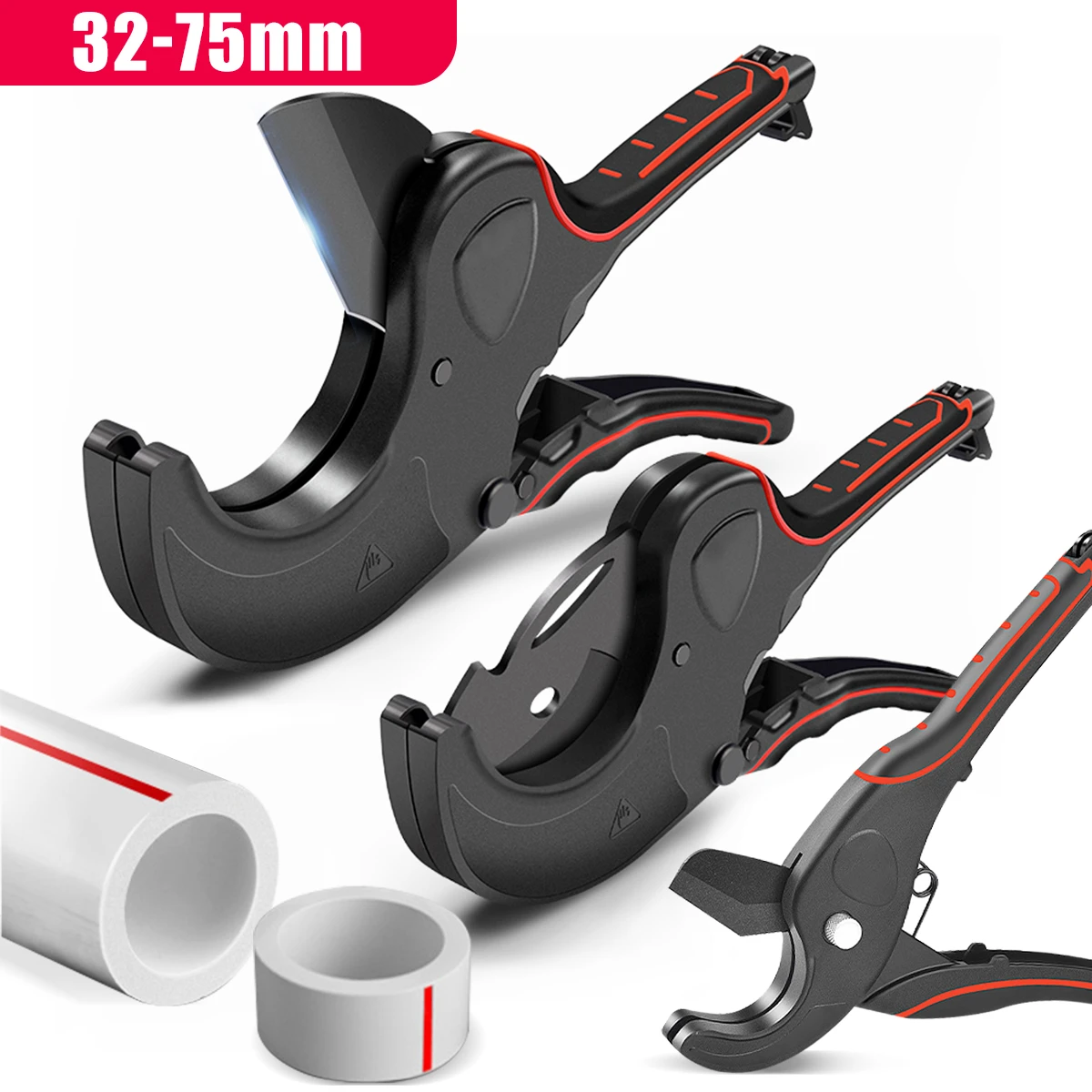 Scissors PVC Pipe Cutter Aluminum Alloy Body Ratchet Scissors Pipe ...