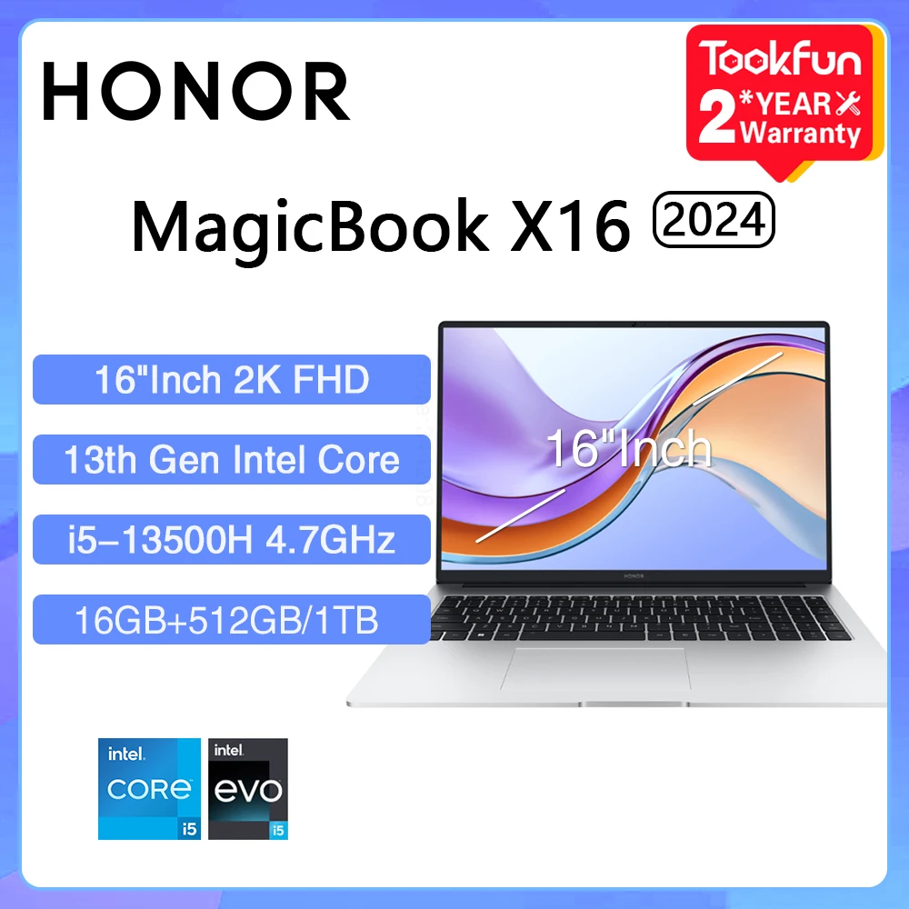 2024-New-HONOR-Laptop-MagicBook-X16-Pro-2024-16-Inch-FHD-Intel-Core-i5 ...