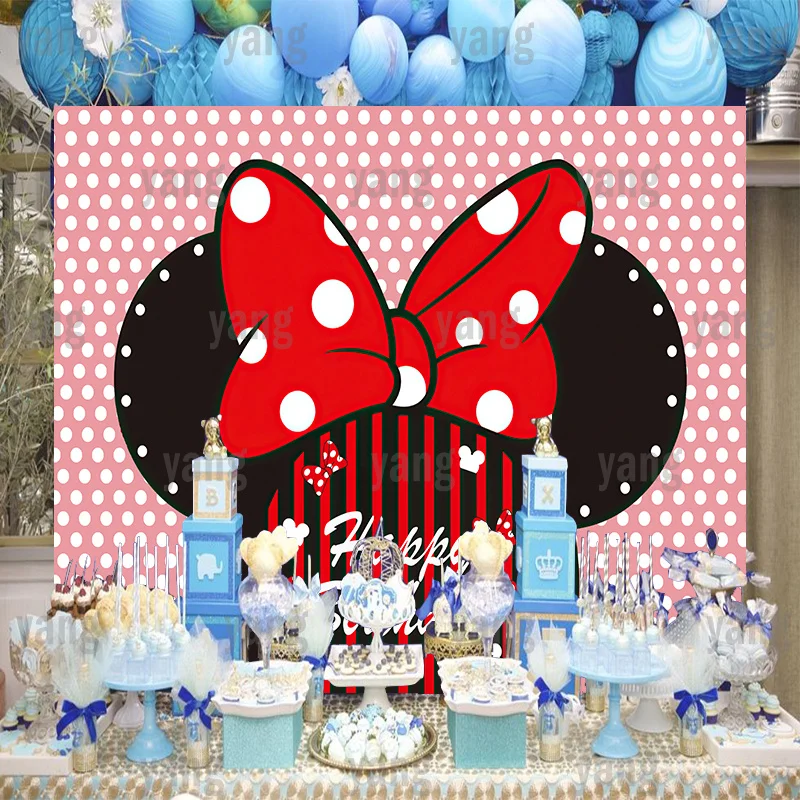 Minnie Mouse Black Head Red Bow