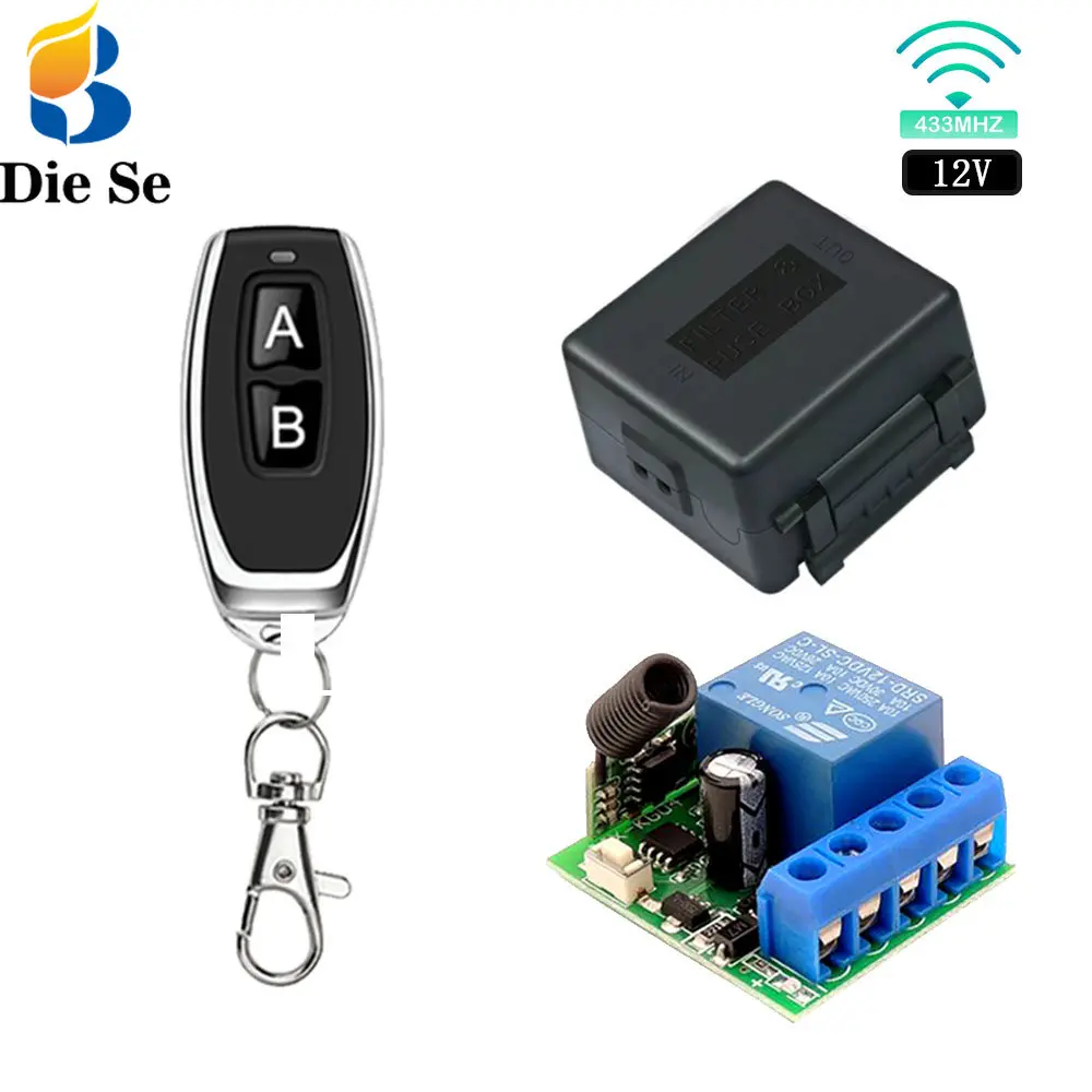 Diese 433 Mhz Universal Gate Remote Control Switch DC 12V 10A Relay ...